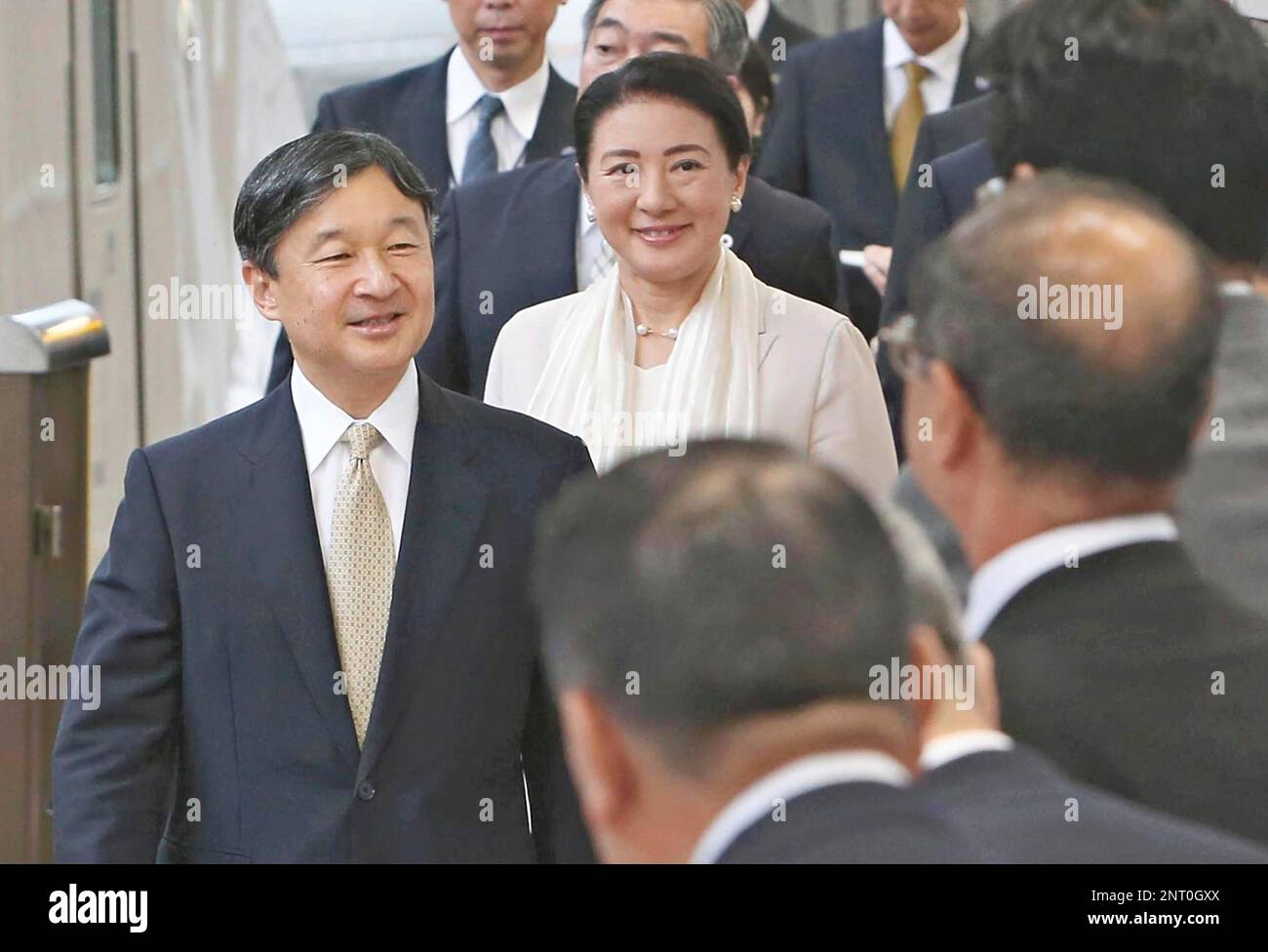 Japan's Emperor Naruhito and Empress Masako leave Tokyo Station in ...