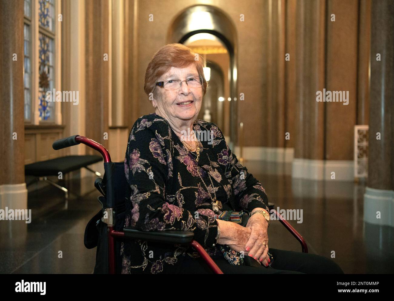 In this Wednesday Sept. 11, 2019 photo, Holocaust survivor Helga Melmed ...