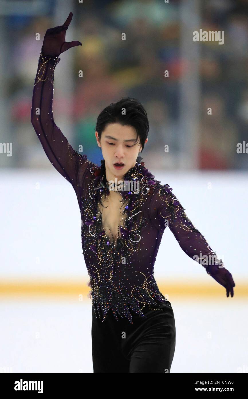 Japan's figure skater Yuzuru Hanyu performs the Men Free Skating in ...