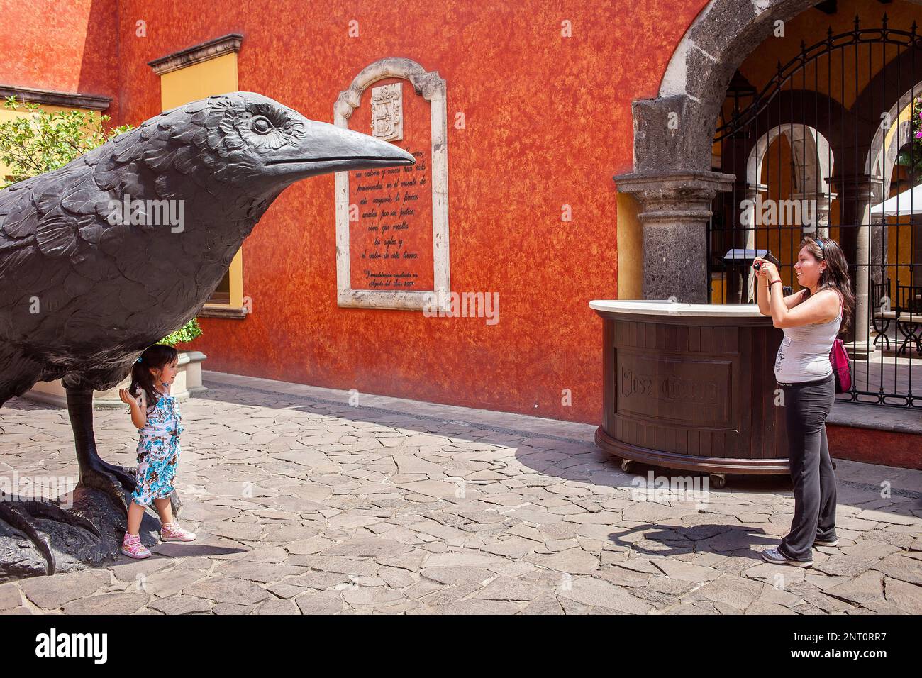 Tourists in Main entrance of Jose Cuervo distillery, Tequila city ...