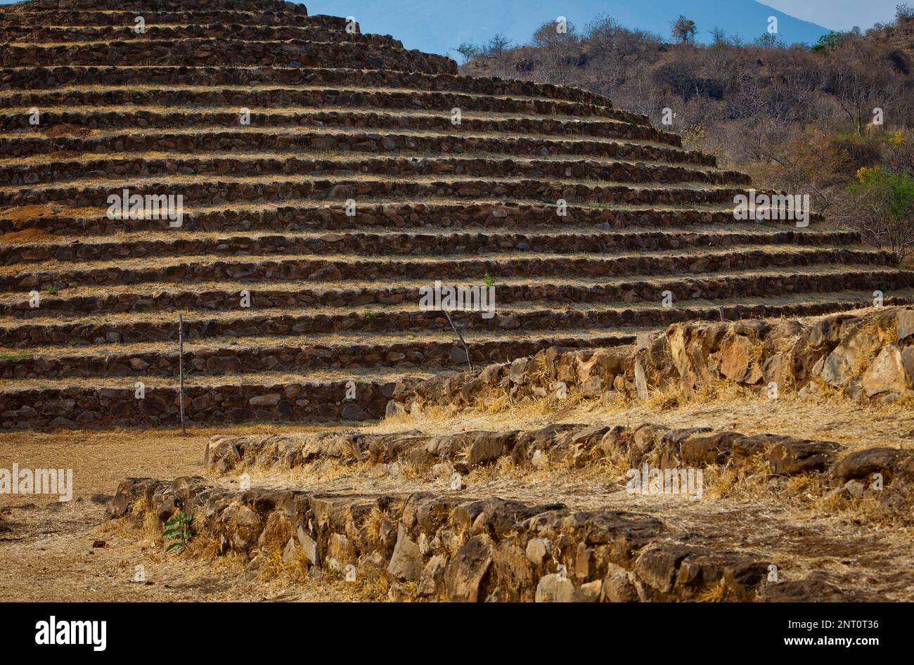 Circular stepped pyramid, Guachimontones archaeological site , near ...