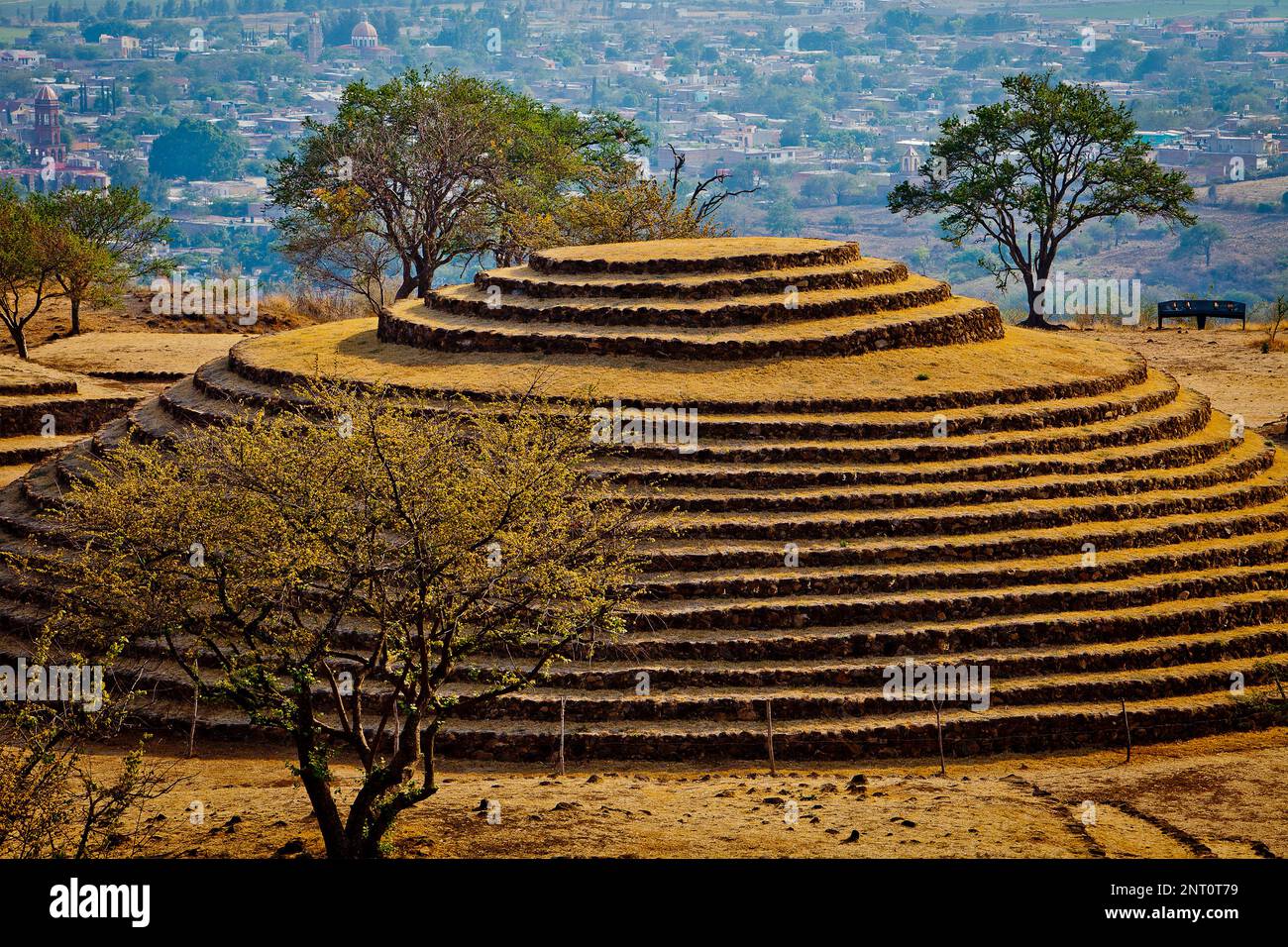Circular stepped pyramid, Guachimontones archaeological site , near ...