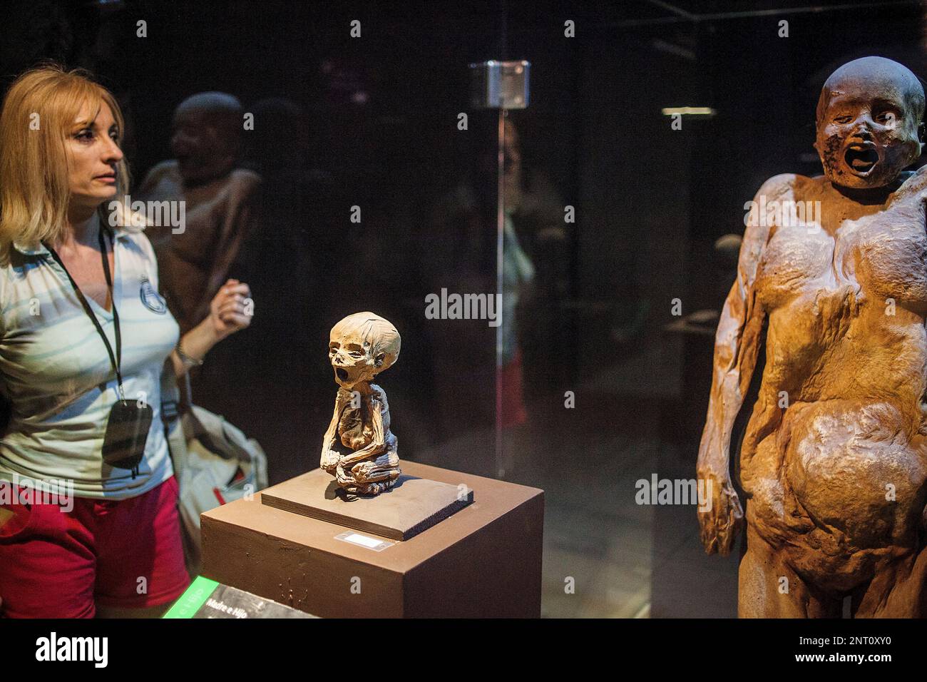 Museum of the Mummies,mummified mother and children, Guanajuato, state ...