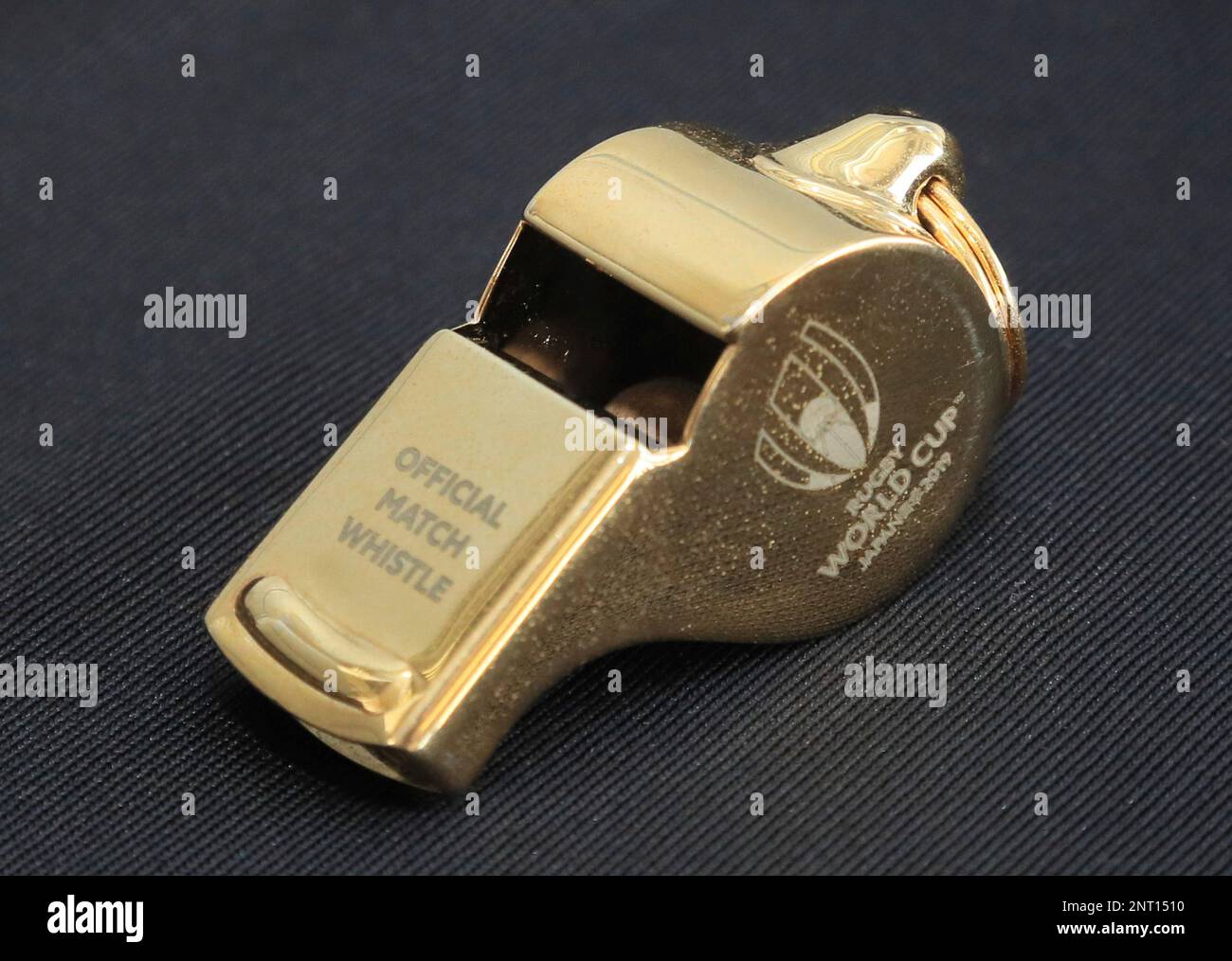 The World Cup Rugby referee's whistle arrives at Osaka Port ...