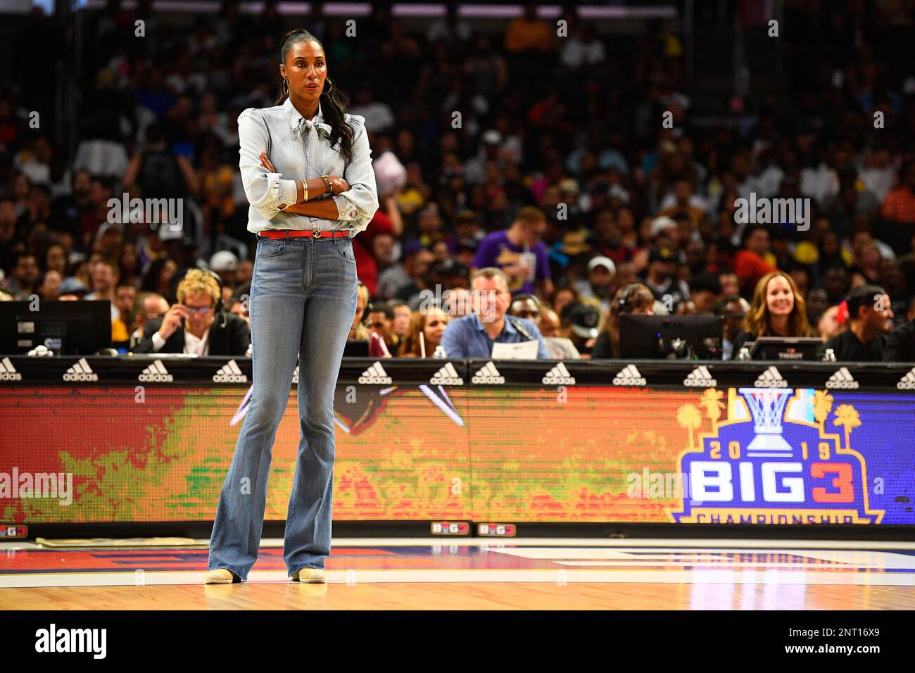 LOS ANGELES, CA - SEPTEMBER 01: Triplets coach Lisa Leslie looks on ...
