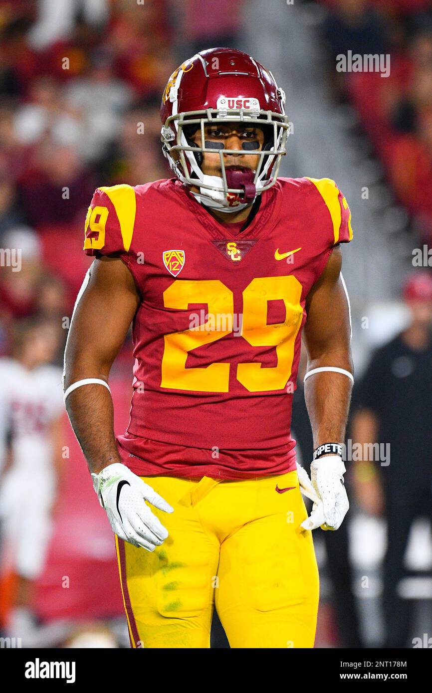 LOS ANGELES, CA - SEPTEMBER 07: USC (29) Vavae Malepeai (RB) looks on ...