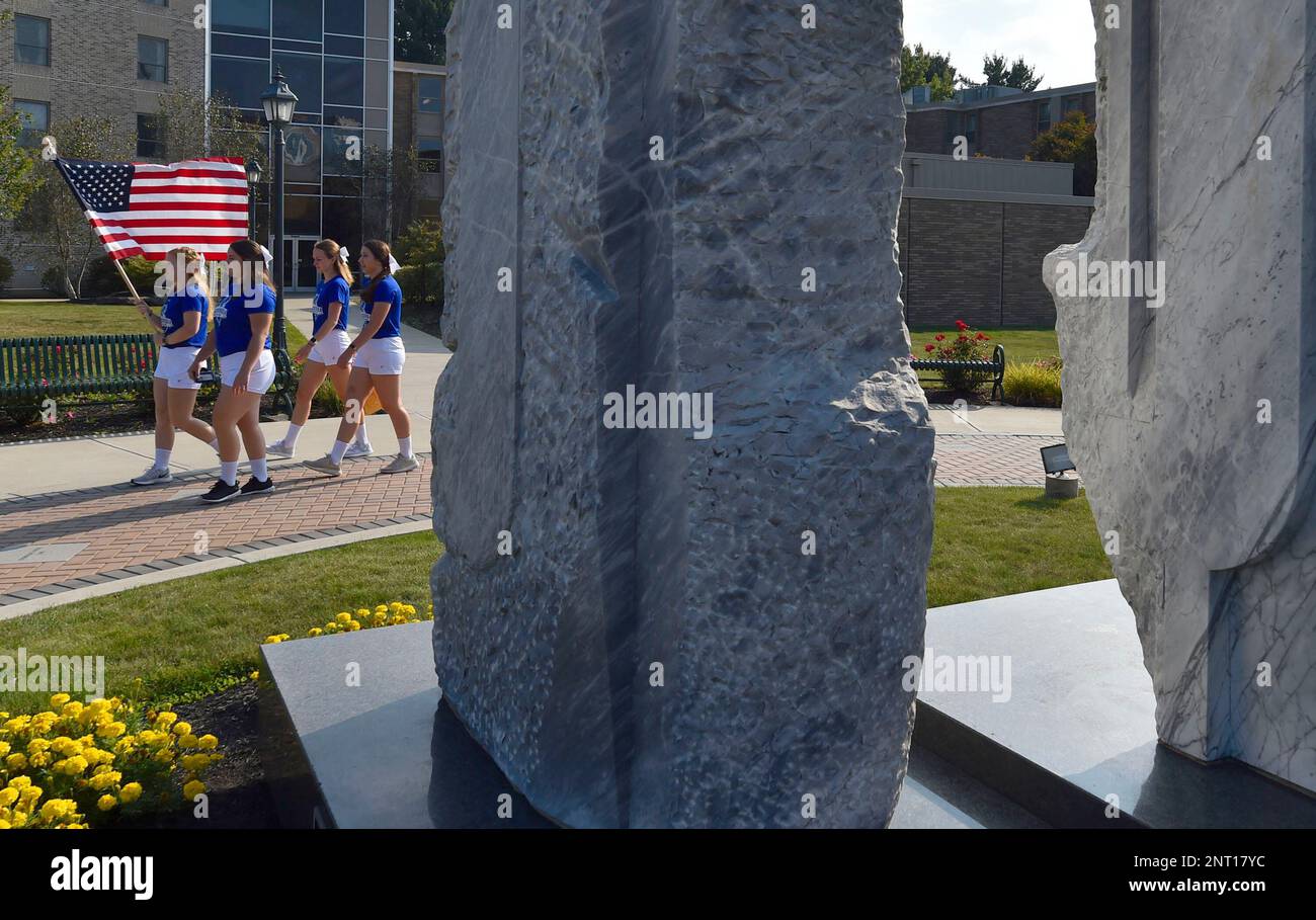 Misericordia University cheerleaders Kendra Mattice, Emily McDevitt ...
