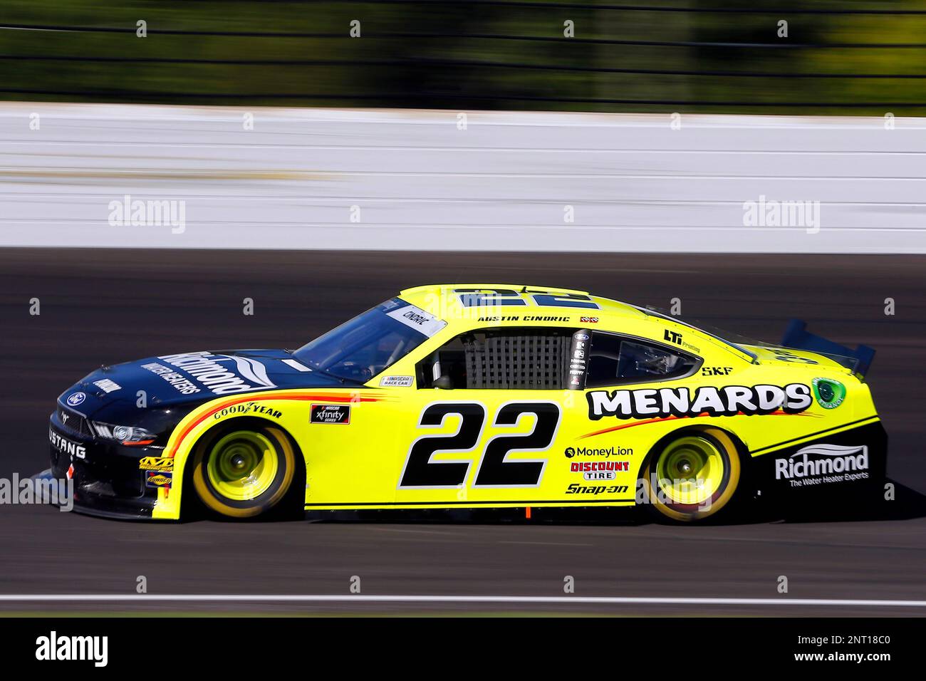 #22: Austin Cindric, Team Penske, Ford Mustang Menards/Richmond during the NASCAR Xfinity Series ...
