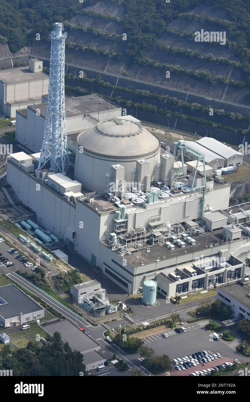 An aerial photo shows MONJU, a fast breeder reactor (FBR) , in Tsuruga ...