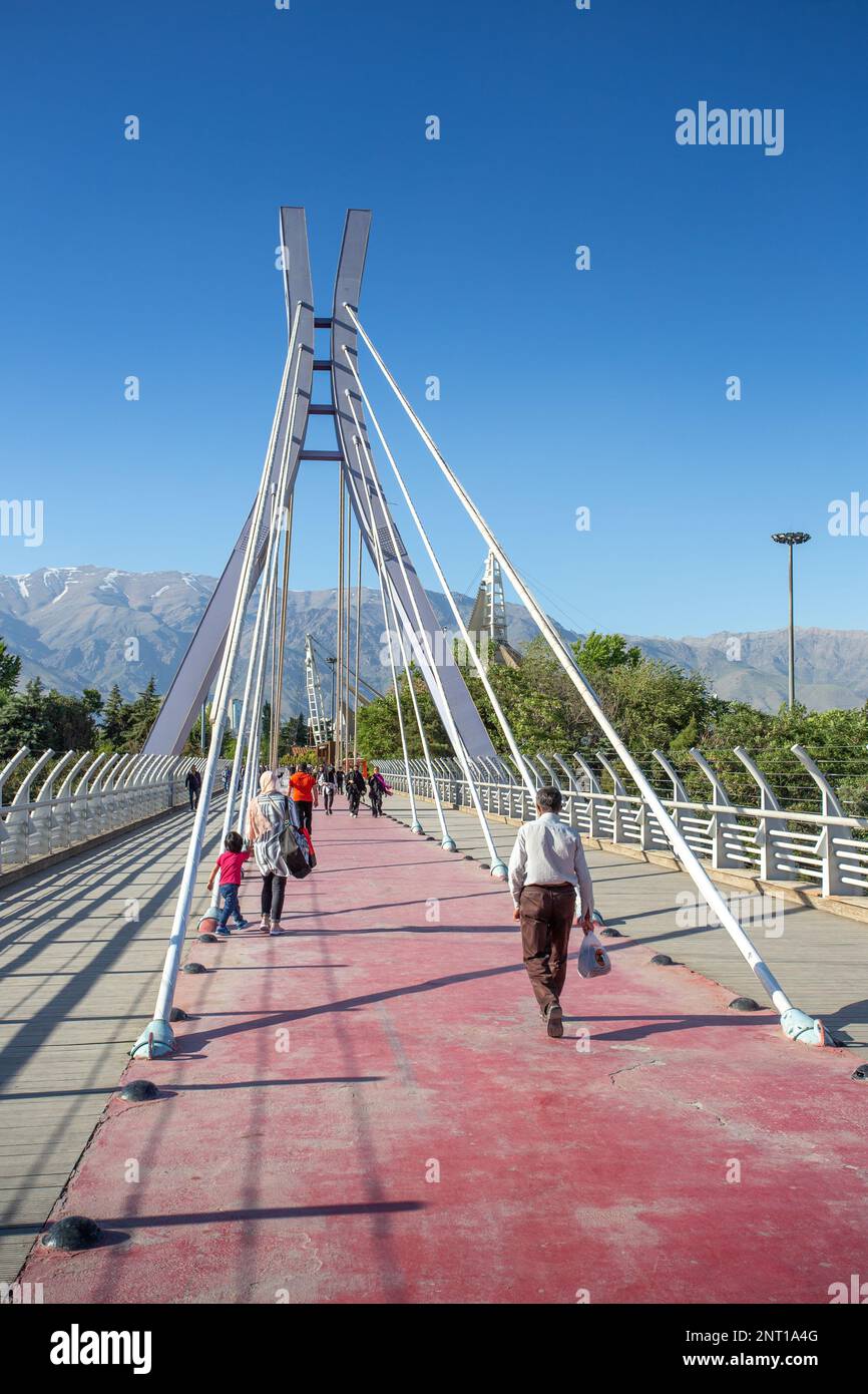Abrisham Bridge is a pedestrian overpass which links two parks in ...
