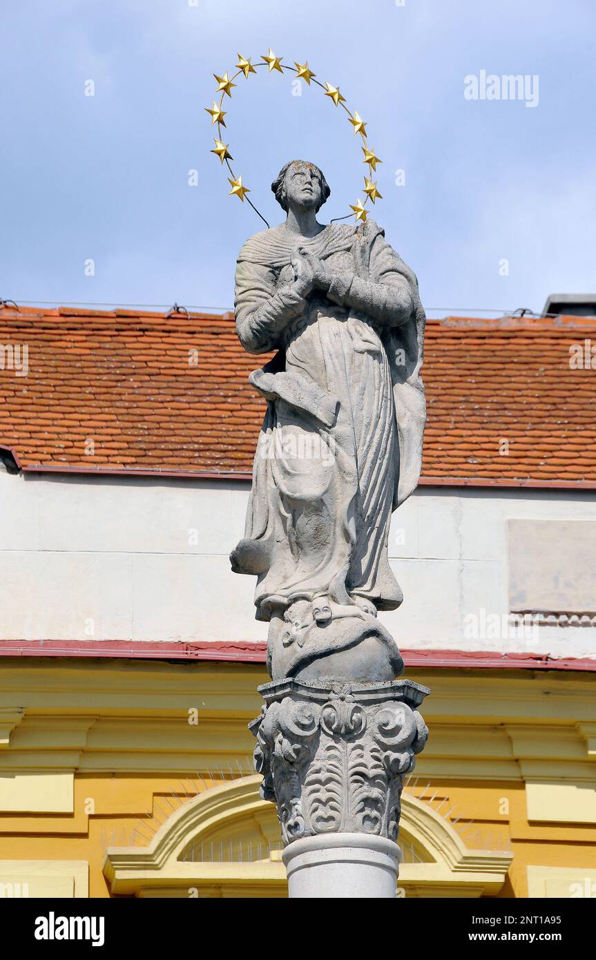Statue of Mary, Rožňava, Rozsnyó, Košice Region, Slovak Republic ...