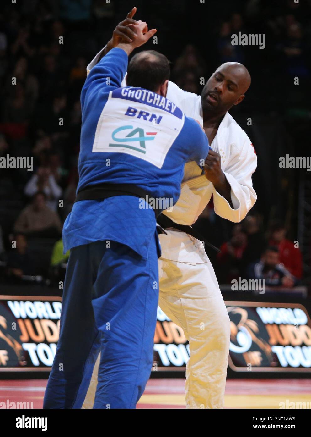 RINER TEDDY of FRANCE and CHOTCHAEV AZAMAT of BAHRAIN during the Judo ...