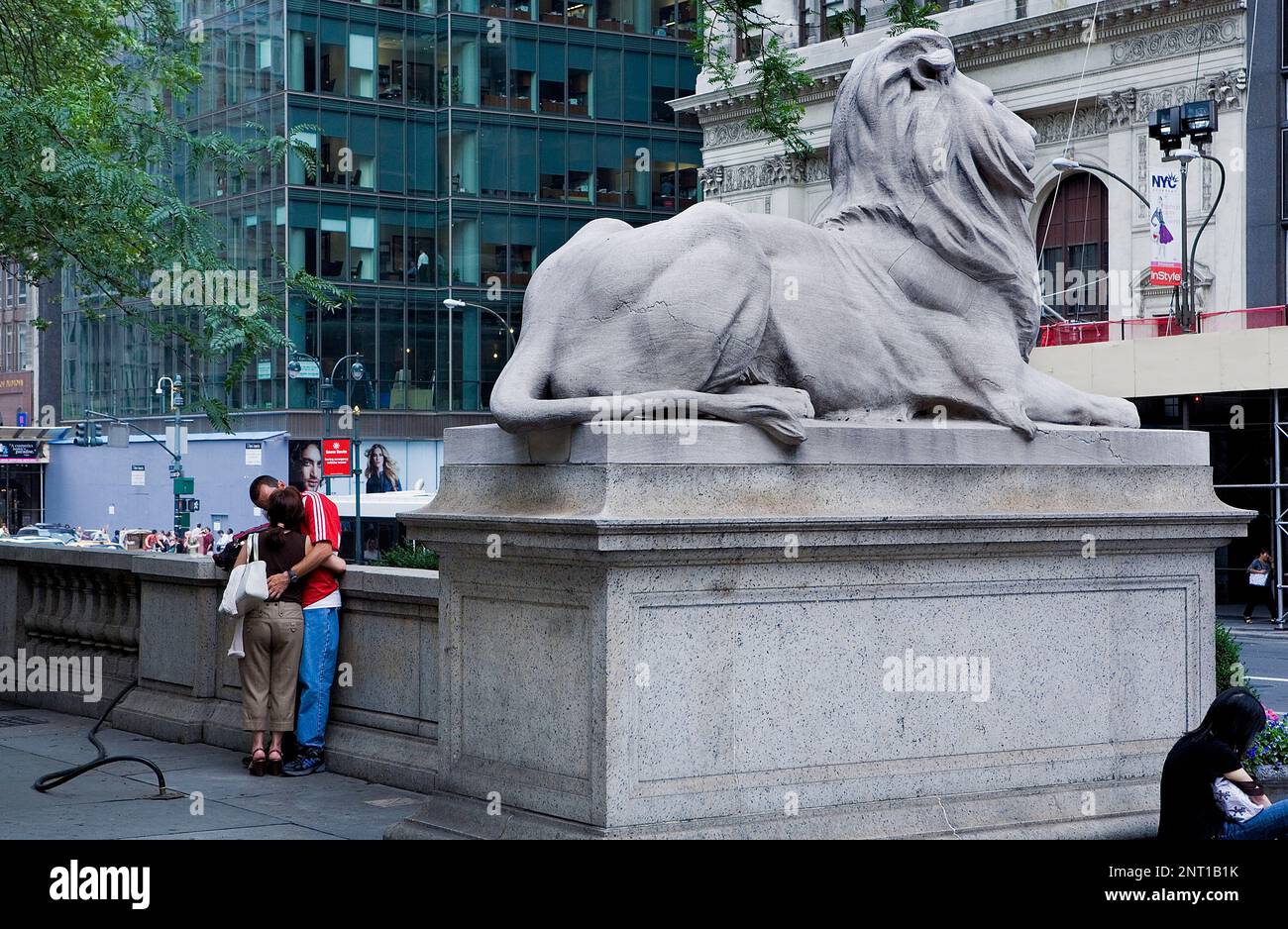 Sculpture in the entry to the New York Public library ,New York City ...
