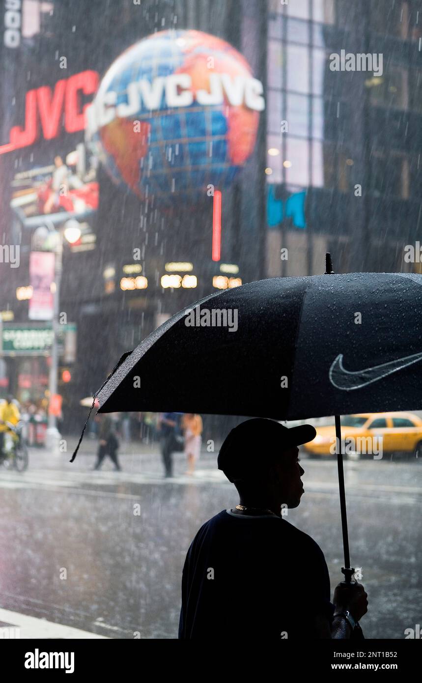 Rain in times square, New York City, USA Stock Photo - Alamy