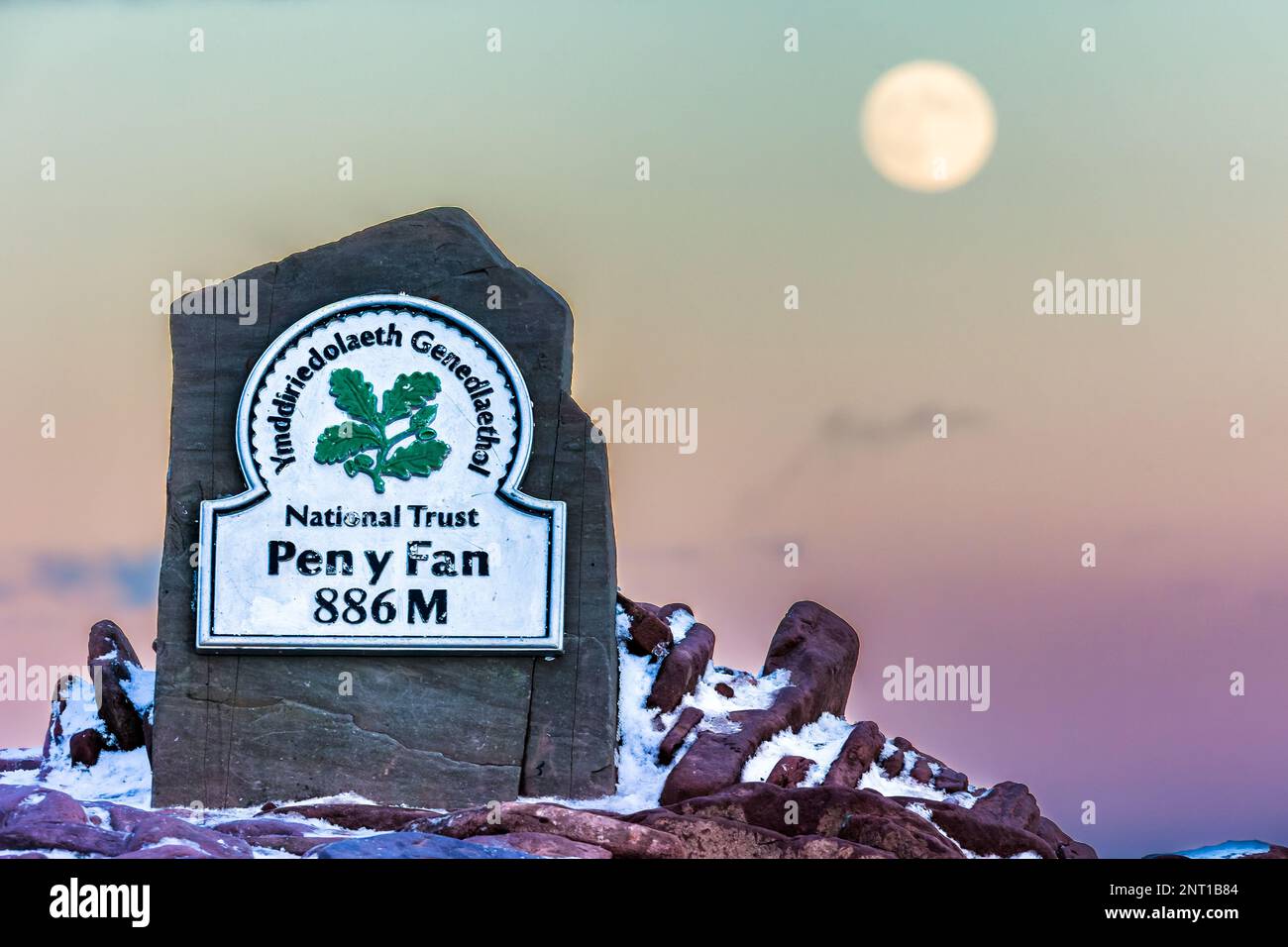 PEN-Y-FAN, WALES - DECEMBER 12 2022: Image of the summit of Pen-y-Fan ...