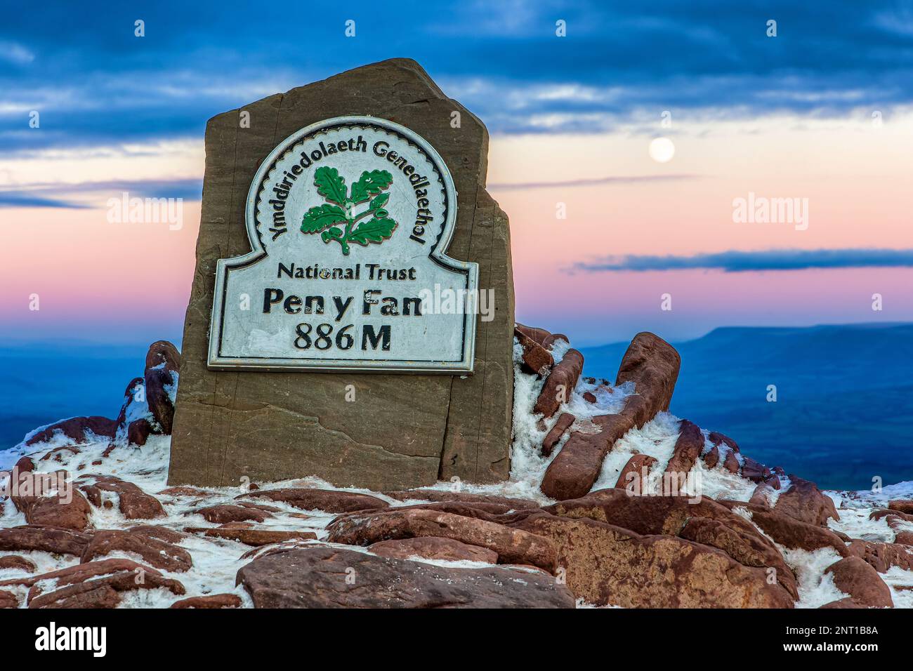 PEN-Y-FAN, WALES - DECEMBER 12 2022: Image of the summit of Pen-y-Fan ...