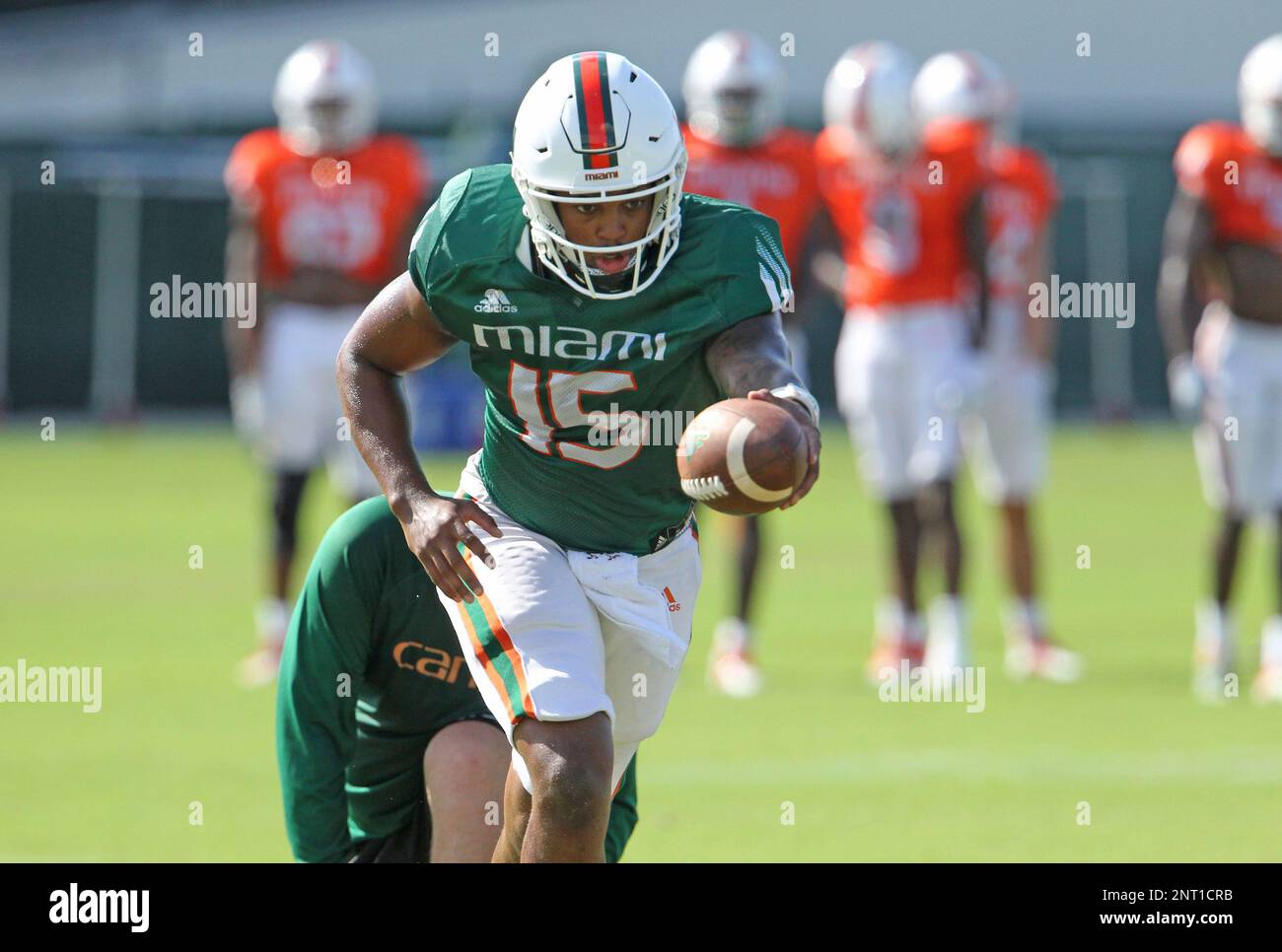 Miami Hurricanes quarterback Jarren Williams during practice at the ...