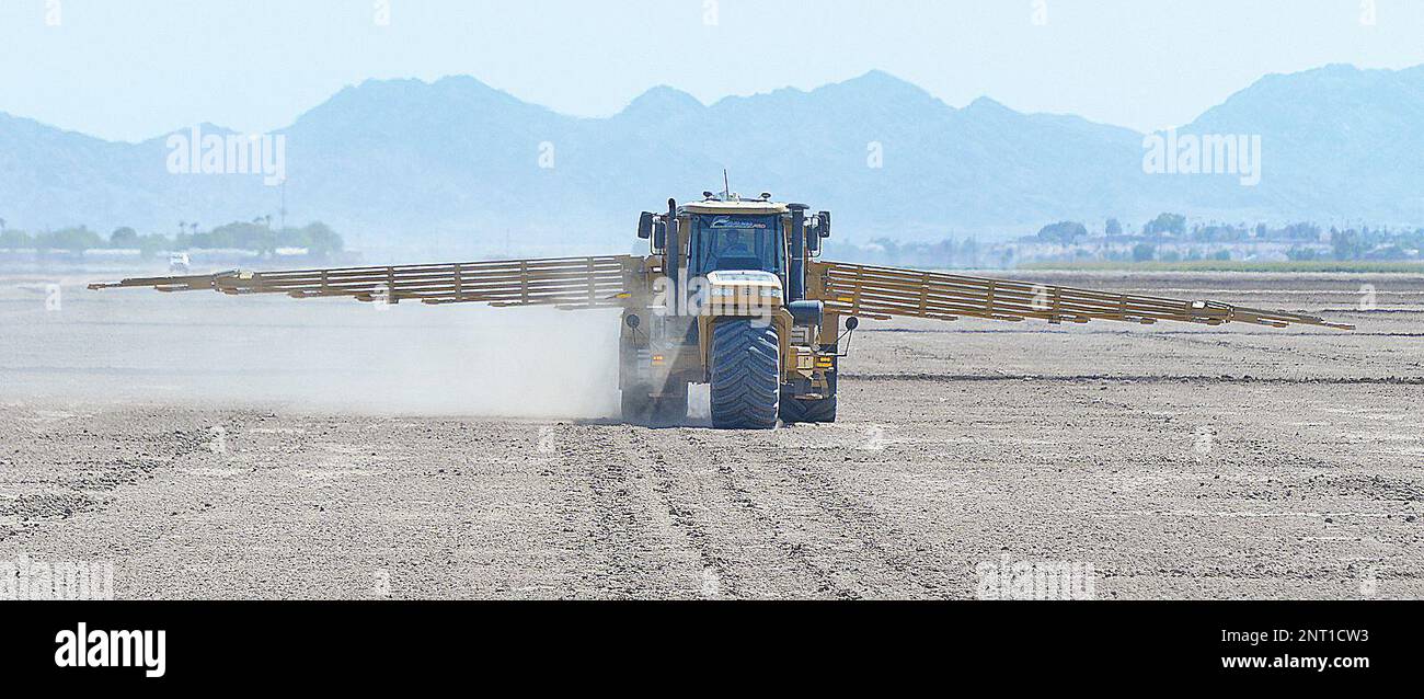 A Challenger Terragator self-propelled applicator applies pre-plant ...