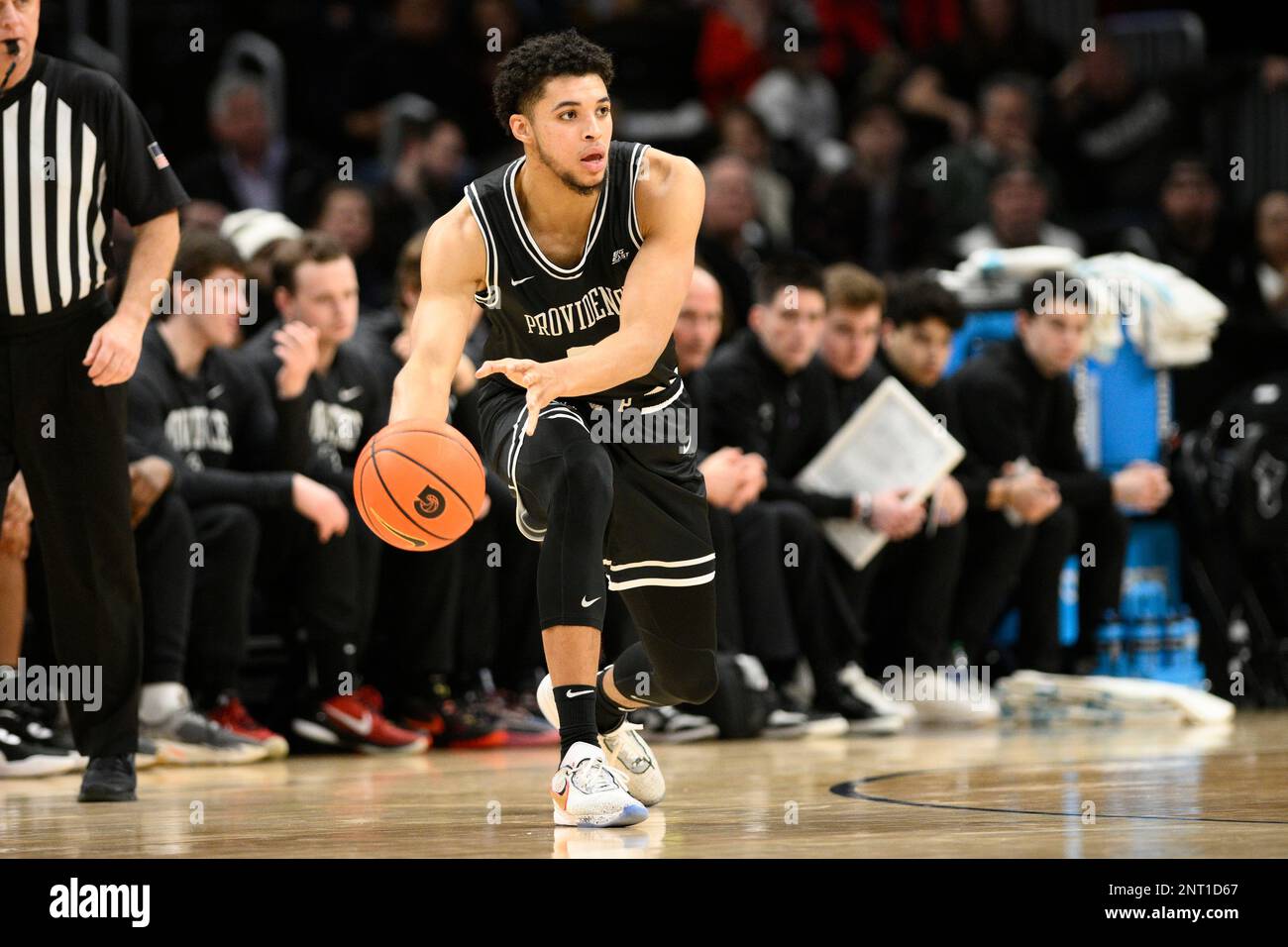 Providence forward Clifton Moore (21) in action during the second half ...
