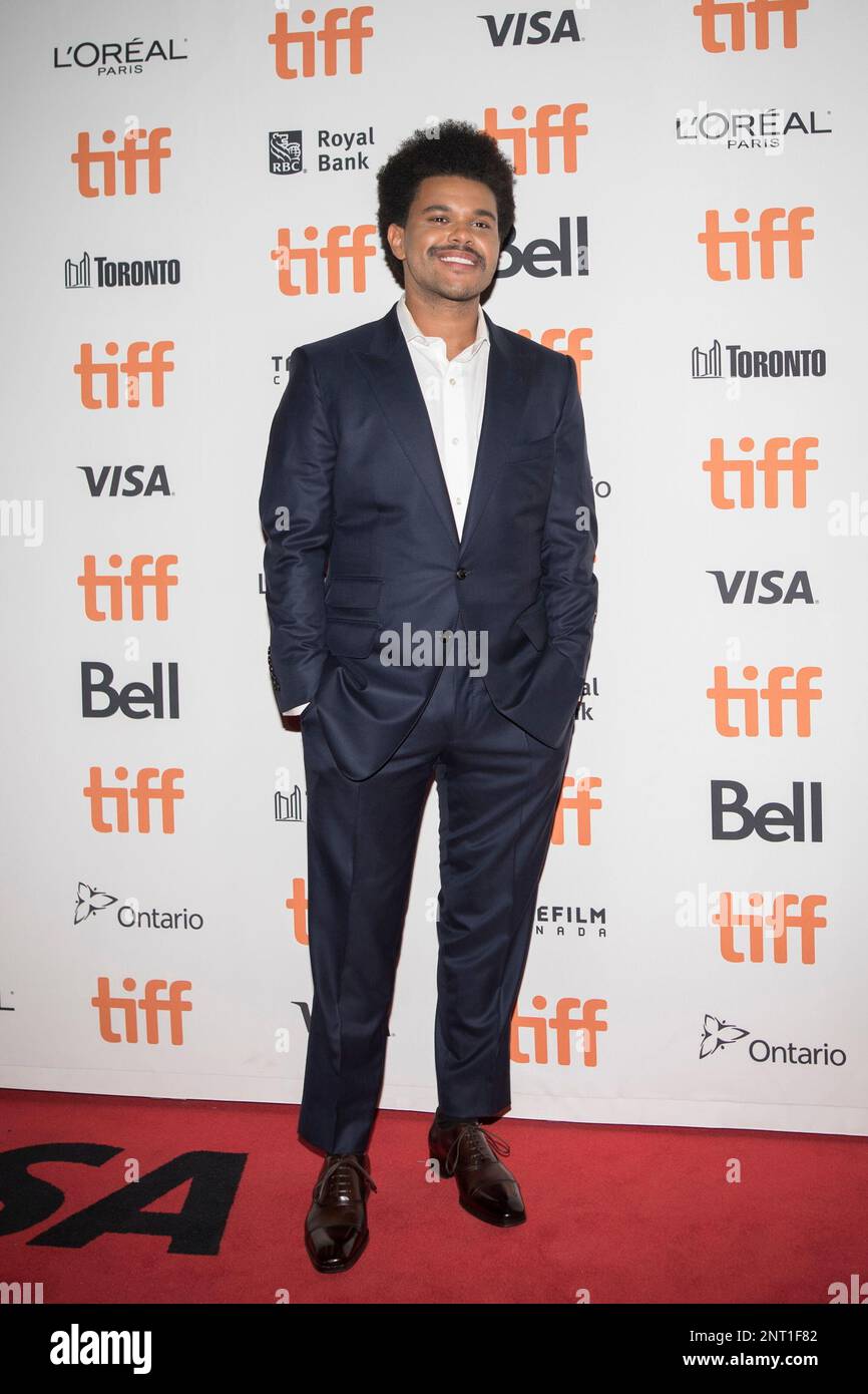 Actor and musician The Weeknd poses for a photograph on the red carpet ...