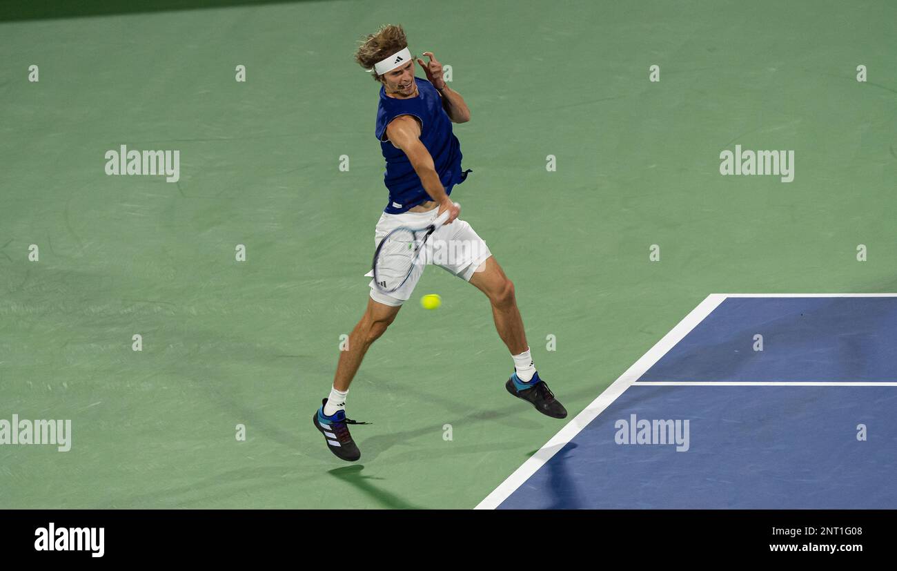 Dubai, United Arab Emirates. February 27, 2023, Alexander Zverev (GER ...