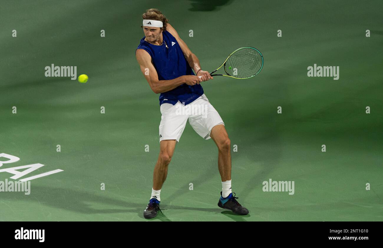 Dubai, United Arab Emirates. February 27, 2023, Alexander Zverev (GER ...