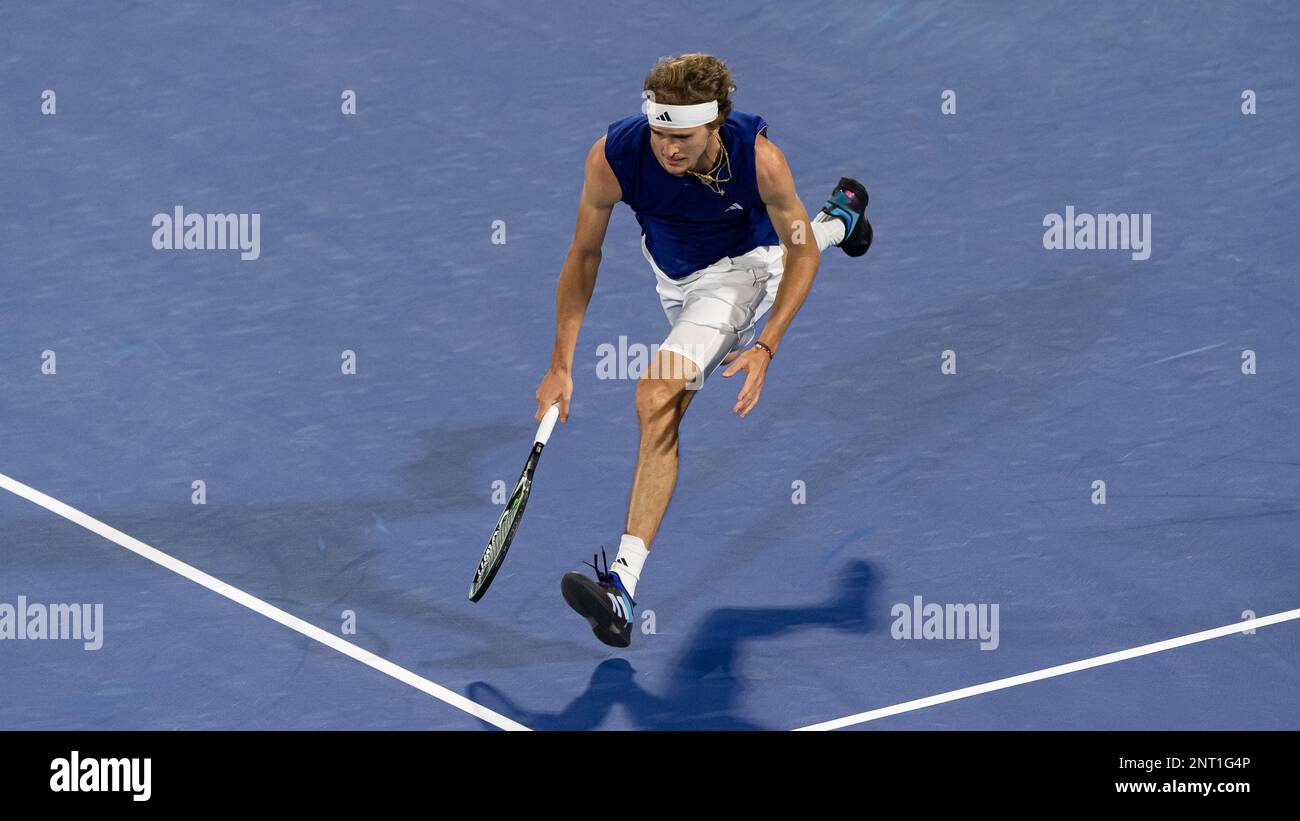 Dubai, United Arab Emirates. February 27, 2023, Alexander Zverev (GER ...