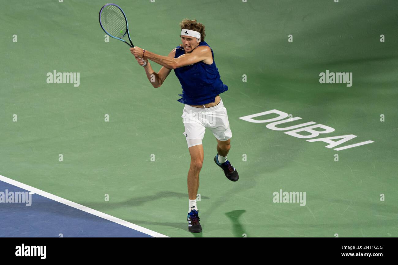 Dubai, United Arab Emirates. February 27, 2023, Alexander Zverev (GER ...