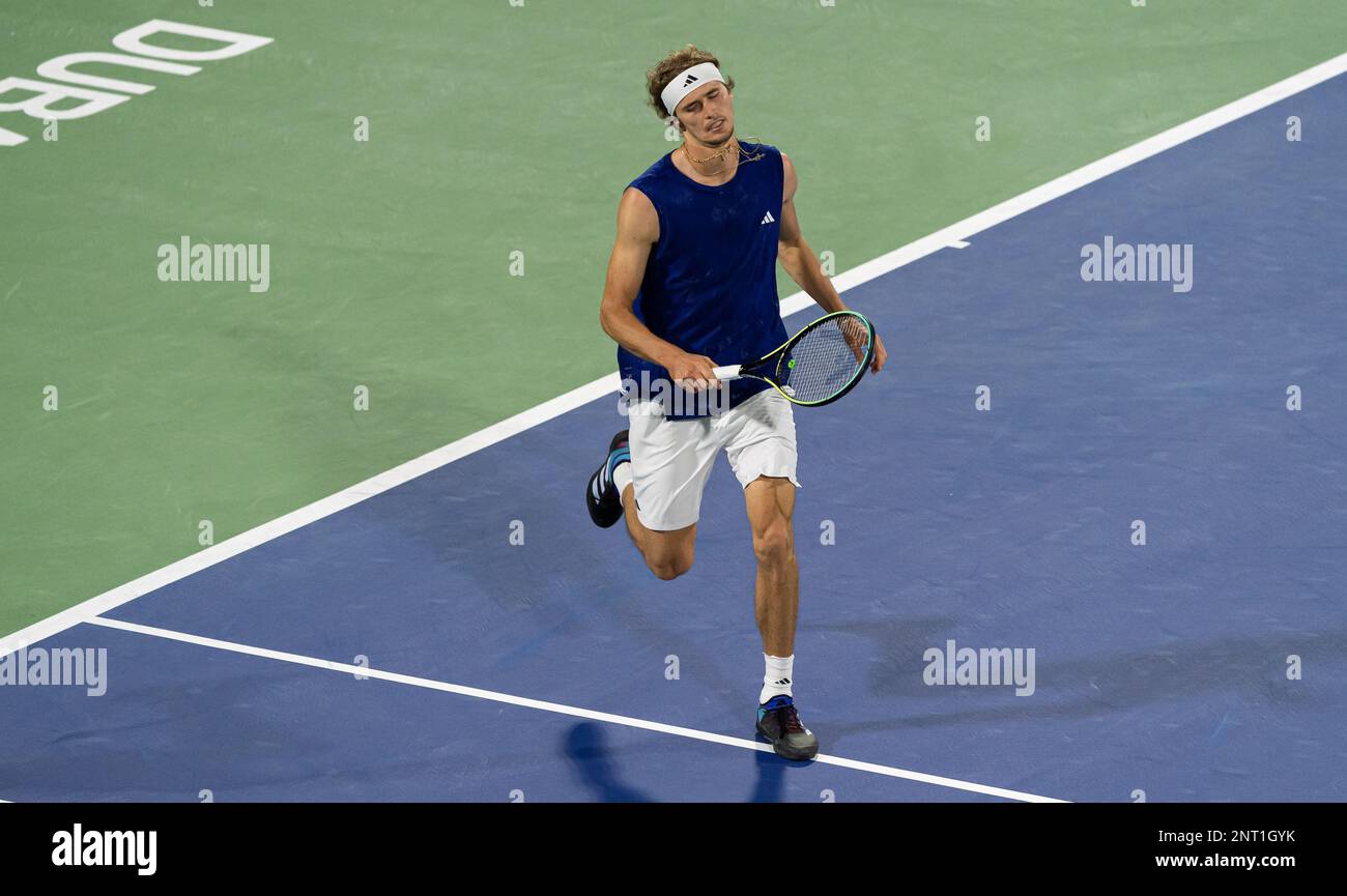 Dubai, United Arab Emirates. February 27, 2023, Alexander Zverev (GER ...