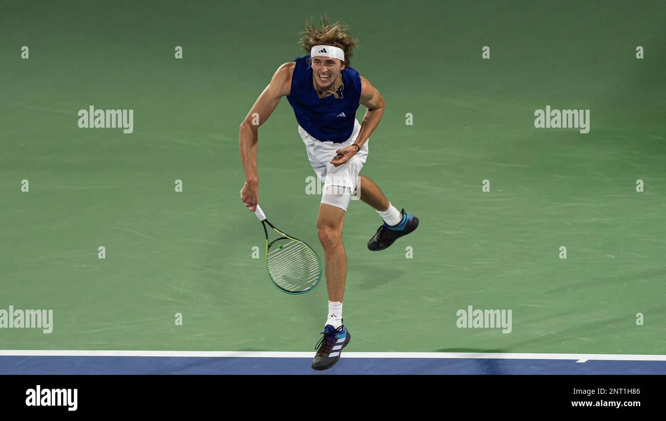 Dubai, United Arab Emirates. February 27, 2023, Alexander Zverev (GER ...