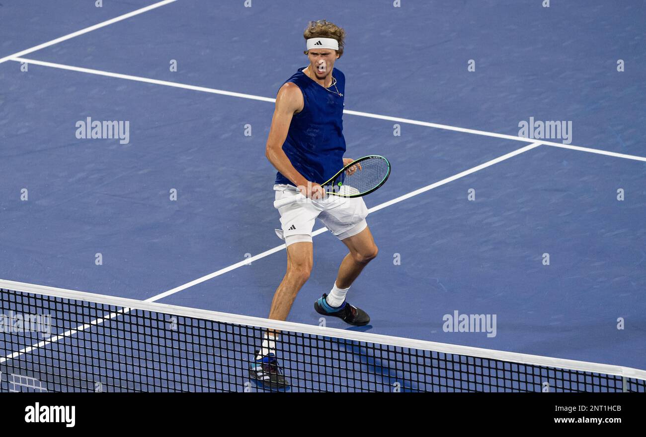 Dubai, United Arab Emirates. February 27, 2023, Alexander Zverev (GER ...
