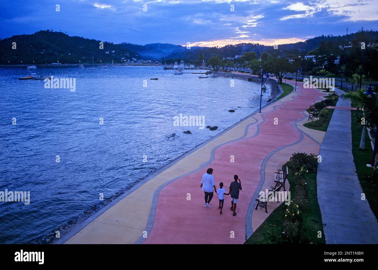 República Dominicana.Península de Samaná.Samaná.Samana's bay.Malecón ...