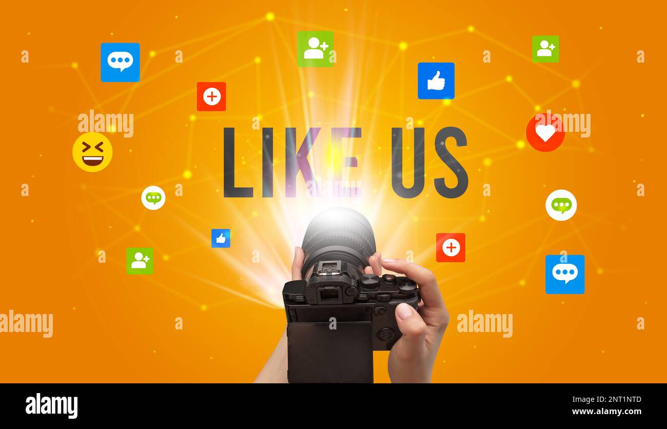 Using camera to capture social media content Stock Photo - Alamy