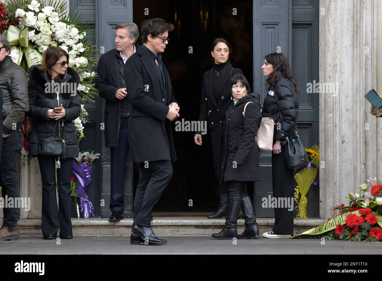 Rome, Italien. 27th Feb, 2023. Gabriel Garko .Rome, funeral of Maurizio ...