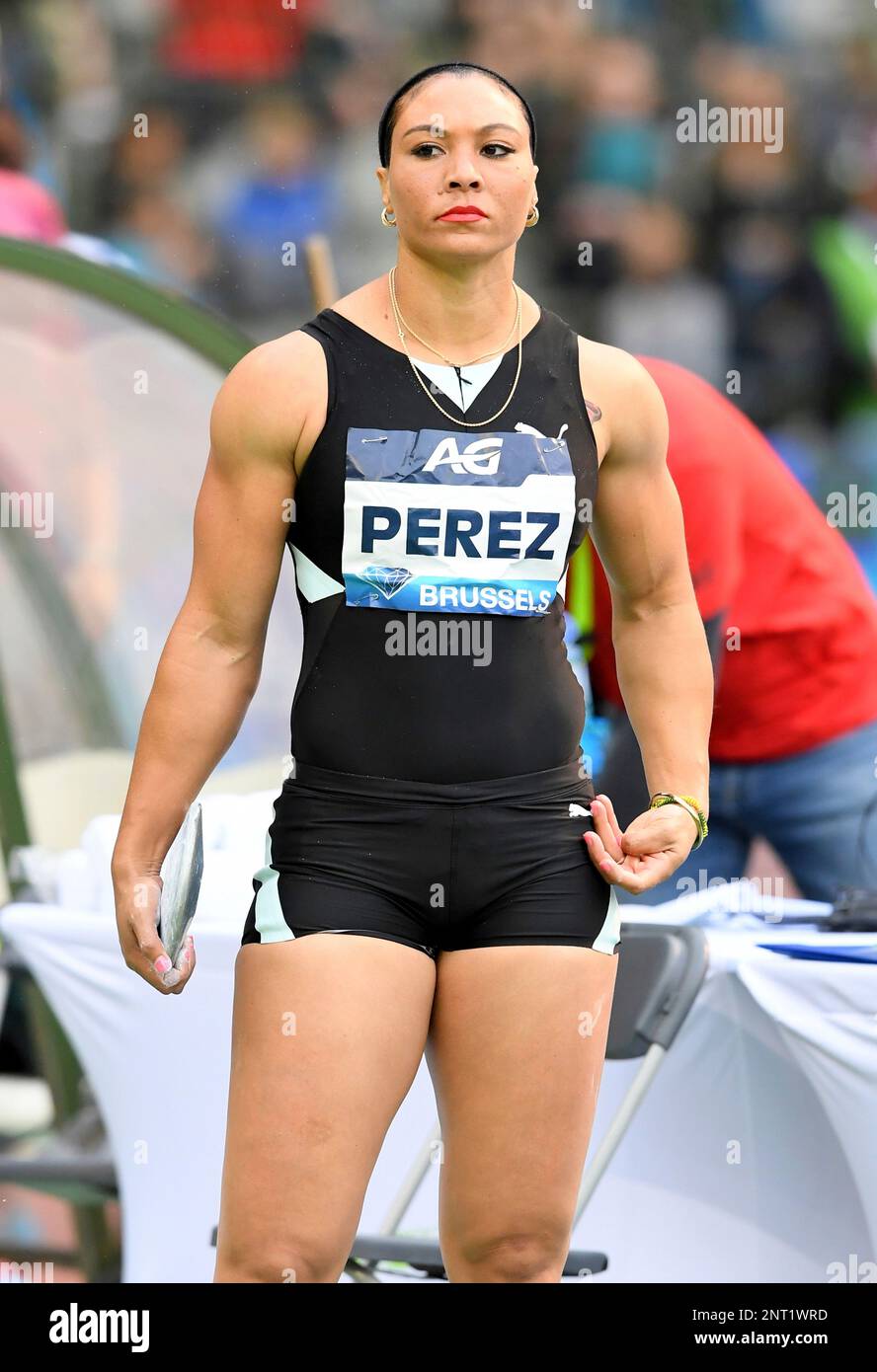 Yaime Perez (CUB) wins the women's discus at 223-11 (68.27m) during the IAAF Diamond League ...