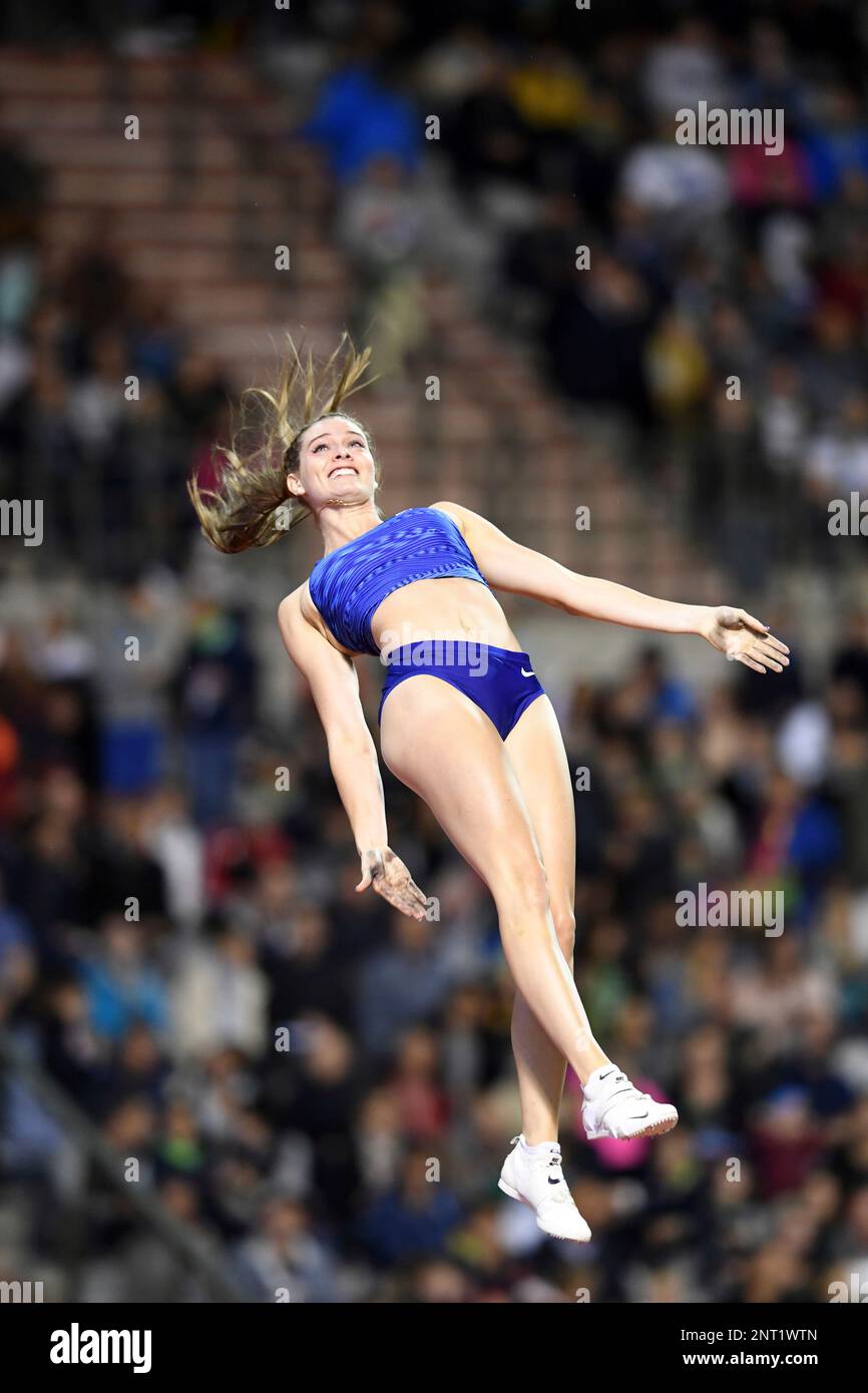 Alysha Newman (CAN) places fourth in the women's pole vault at 15-7¾ (4 ...