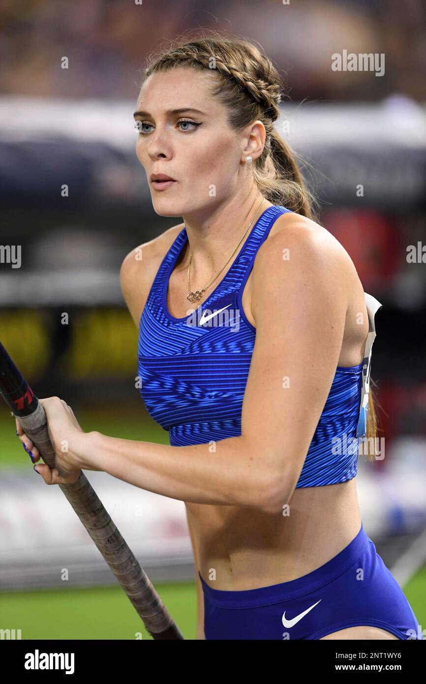 Alysha Newman (CAN) places fourth in the women's pole vault at 15-7¾ (4 ...
