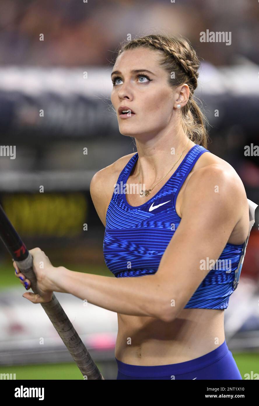 Alysha Newman (CAN) places fourth in the women's pole vault at 15-7¾ (4 ...