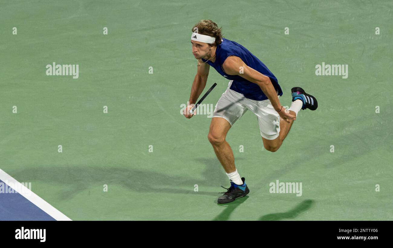 Dubai, United Arab Emirates. February 27, 2023, Alexander Zverev (GER ...