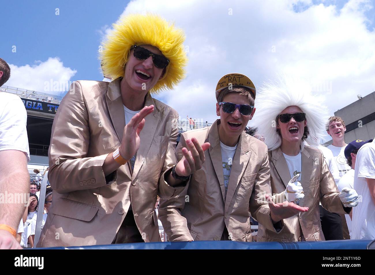 ATLANTA, GA - SEPTEMBER 07: Yellow Jacket fans during the college ...