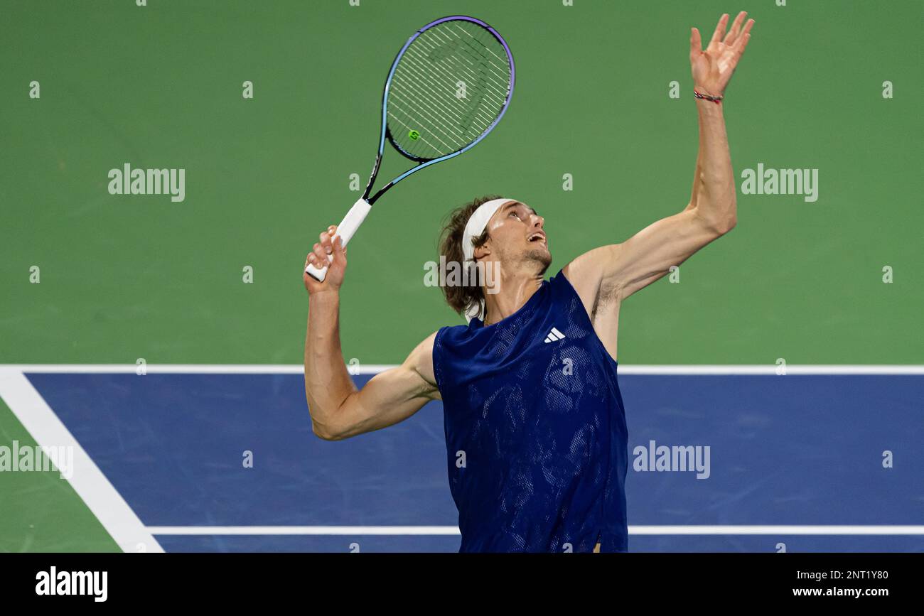 Dubai, United Arab Emirates. February 27, 2023, Alexander Zverev (GER ...