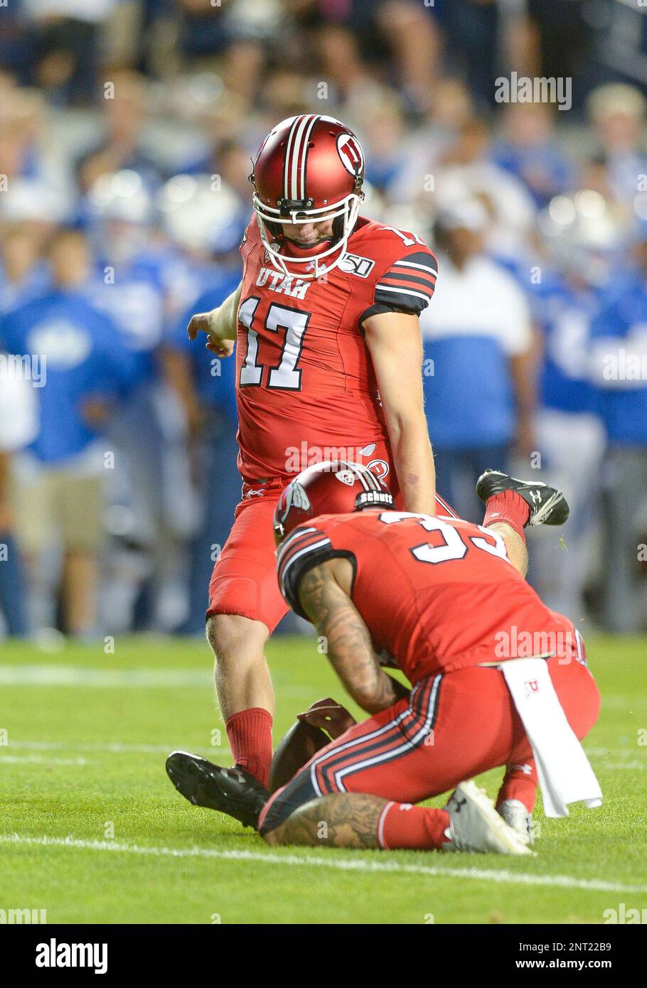 PROVO, UT - AUTUST 29: Utah Utes place kicker Andrew Strauch (17 ...