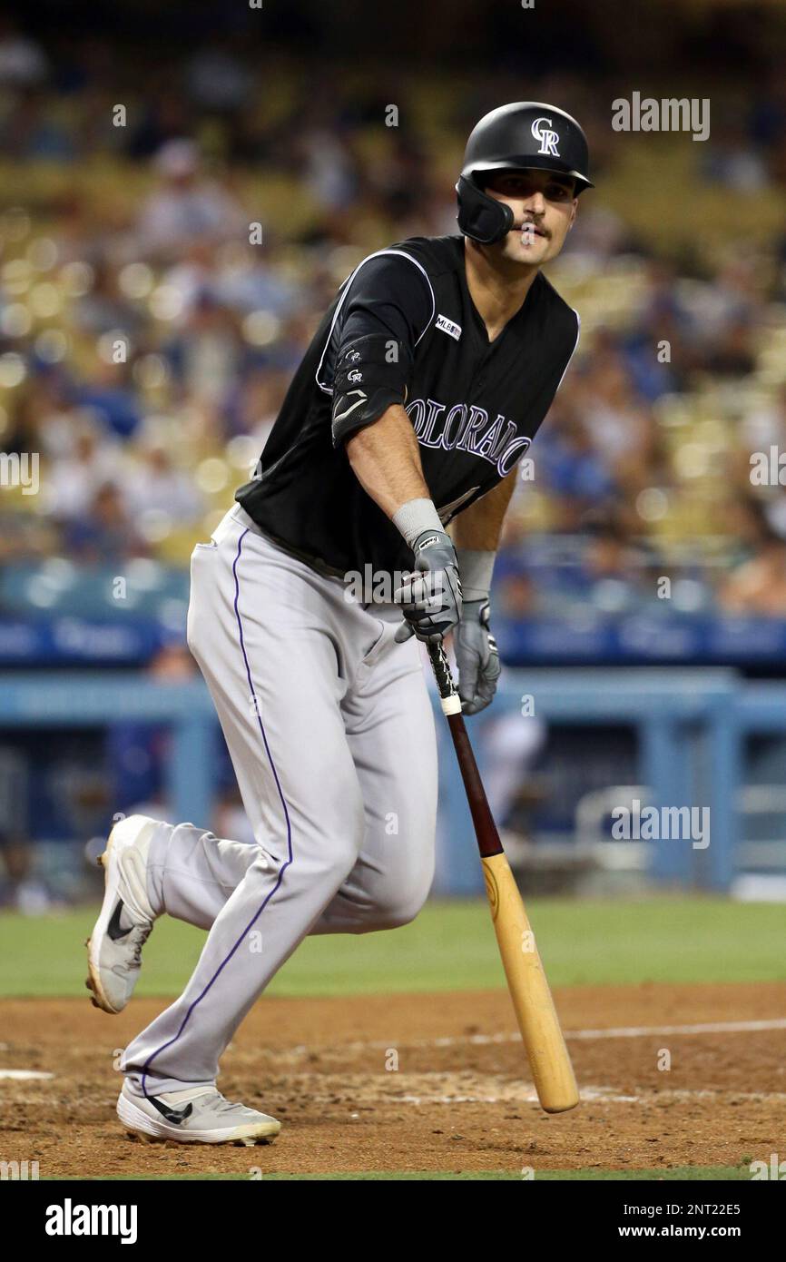 LOS ANGELES, CA - SEPTEMBER 04: Colorado Rockies Outfield Sam Hilliard ...