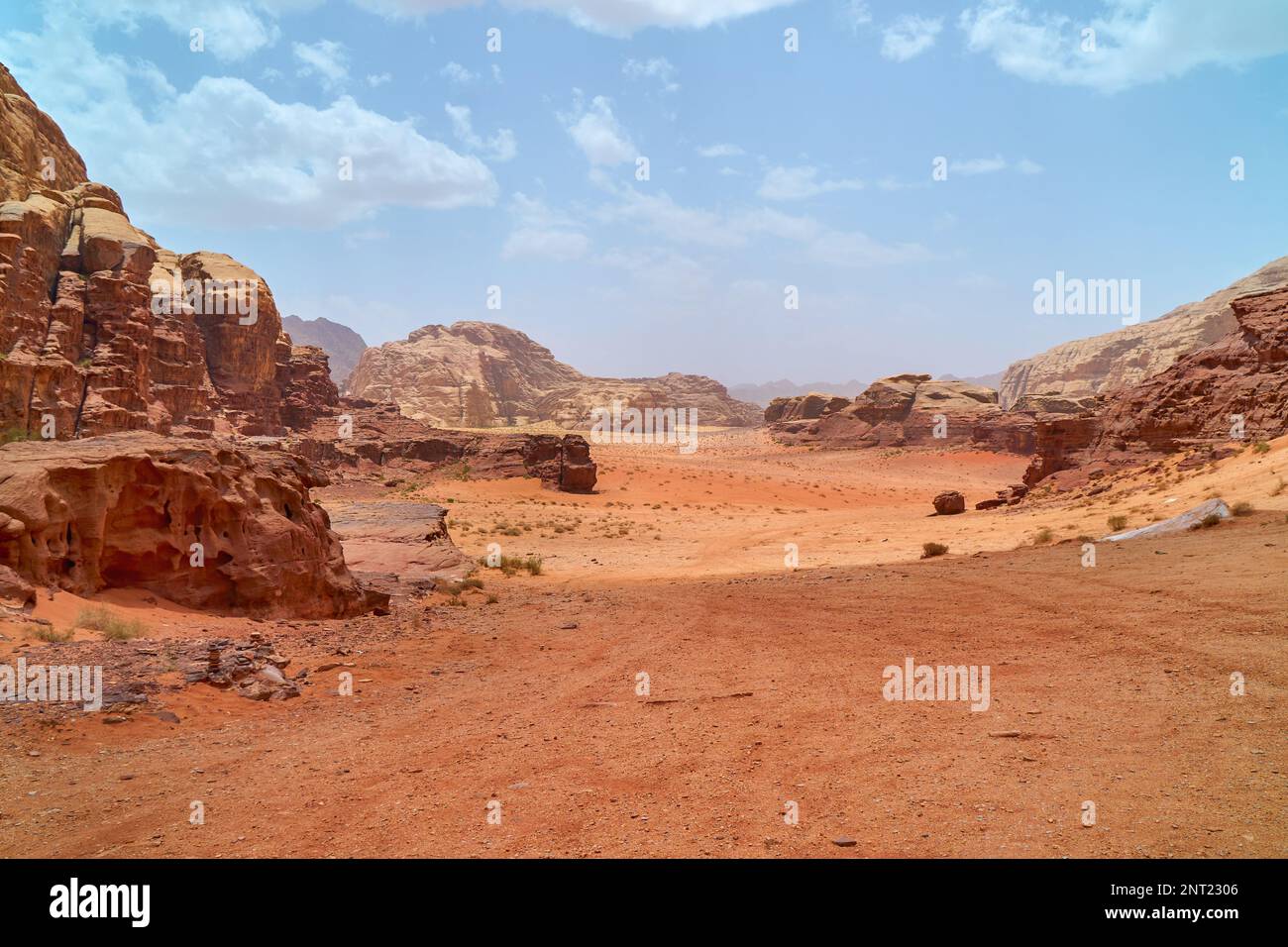 Wadi Rum desert, Jordan, Middle East, The Valley of the Moon. Orange ...