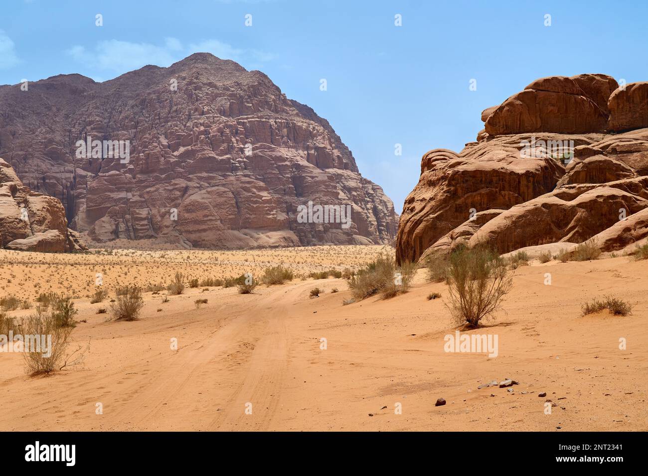 Wadi Rum desert, Jordan, Middle East, The Valley of the Moon. Orange ...