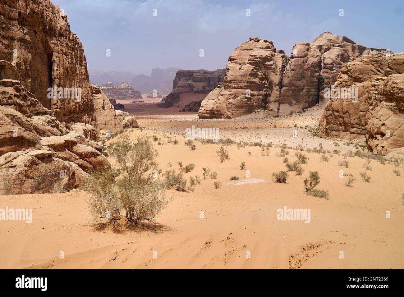 Wadi Rum desert, Jordan, Middle East, The Valley of the Moon. Orange ...