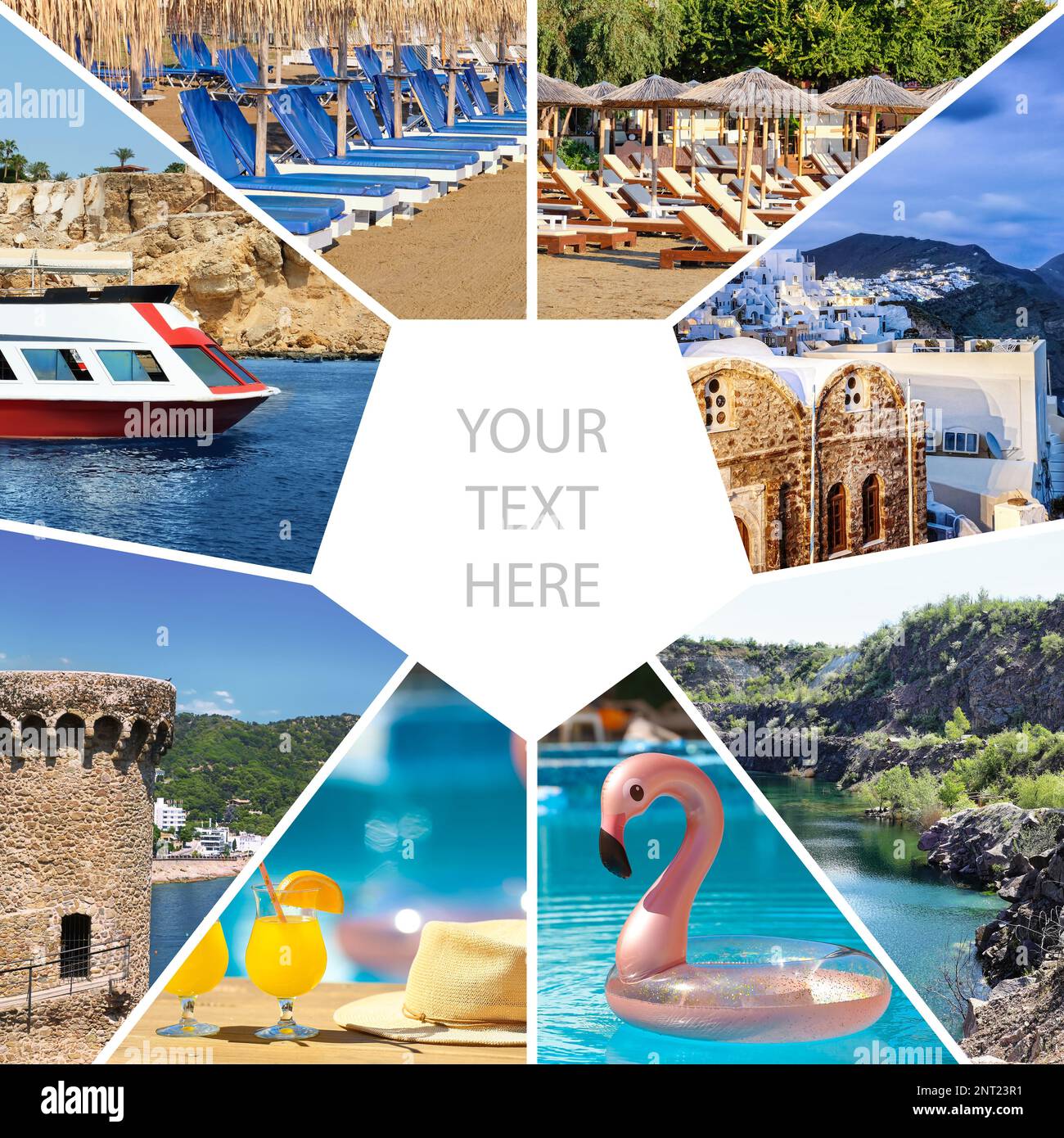 Beautiful travel collage. Banner for design Stock Photo - Alamy