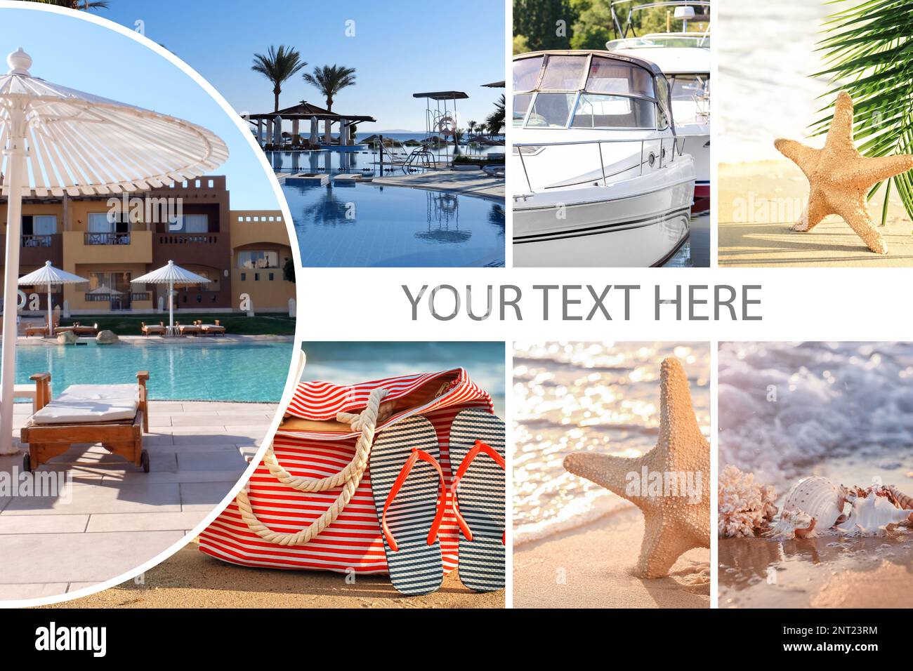Picturesque travel collage. Banner for design Stock Photo - Alamy