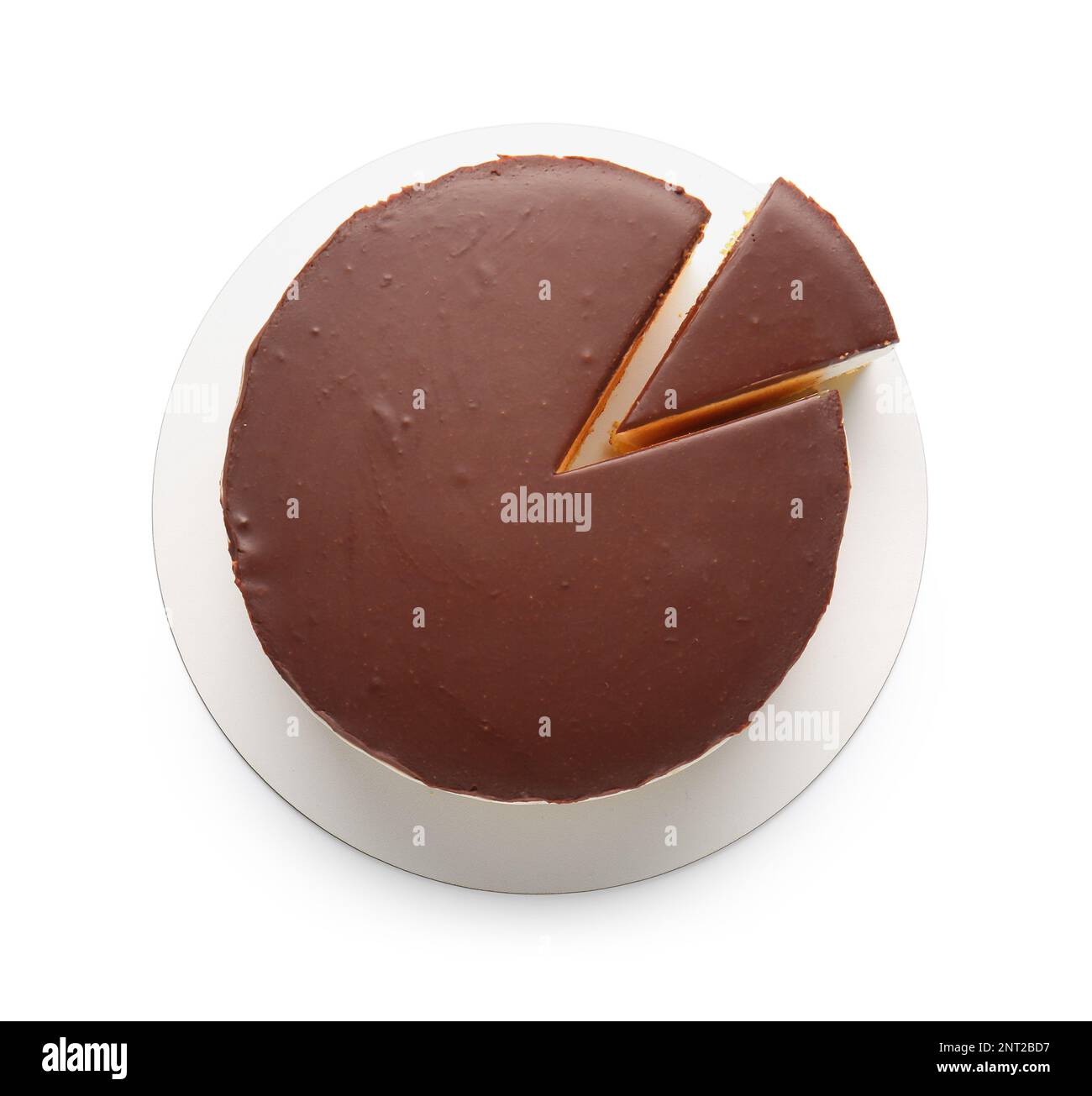 Delicious birds milk cake on white background Stock Photo - Alamy