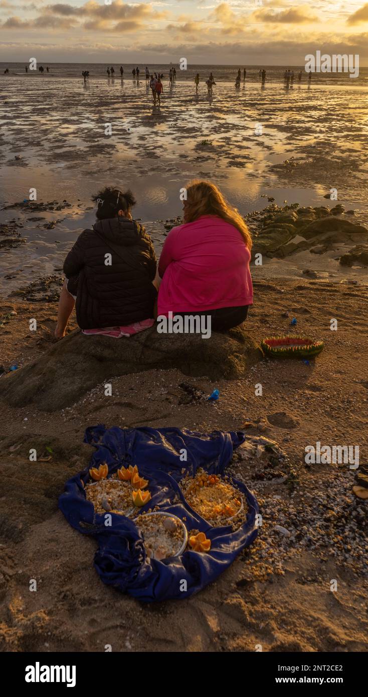 Traditional Iemanja African-Uruguayan ceremony of blessing of the ...
